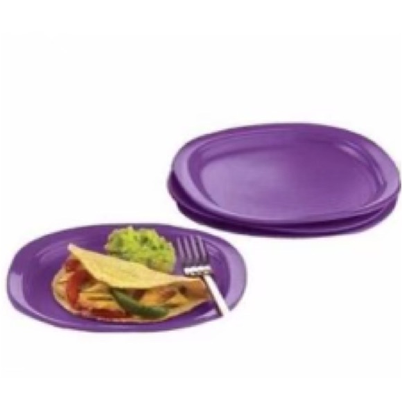 Tupperware | Kitchen | Tupperware Open House Dinner Plates Purple Set ...